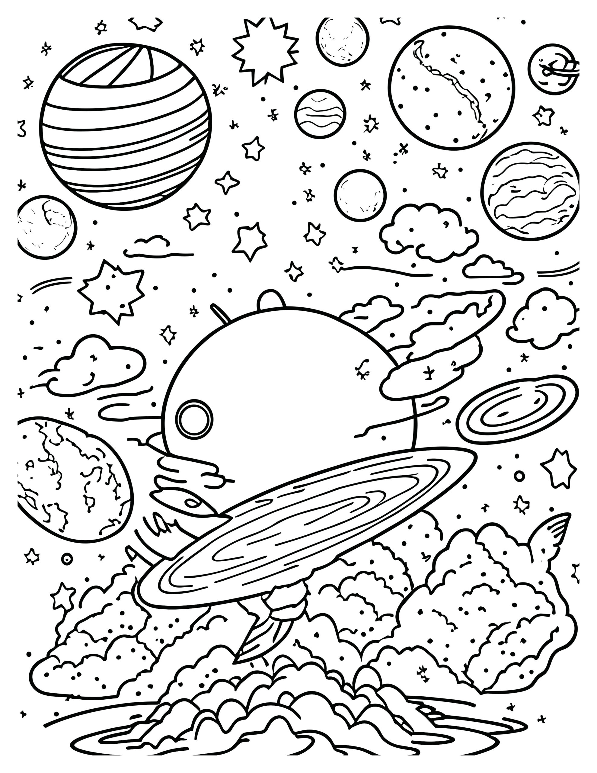 Abstract Cosmos Coloring Pages | Unlock Your Imagination