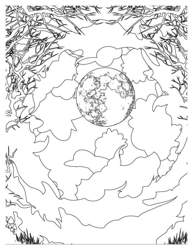 Moonlight Enchantment Coloring Pages: Magical Nightscapes