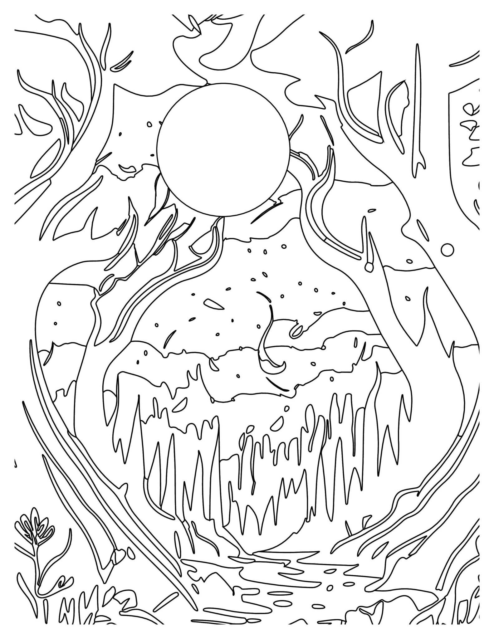 Moonlight Enchantment Coloring Pages: Magical Nightscapes