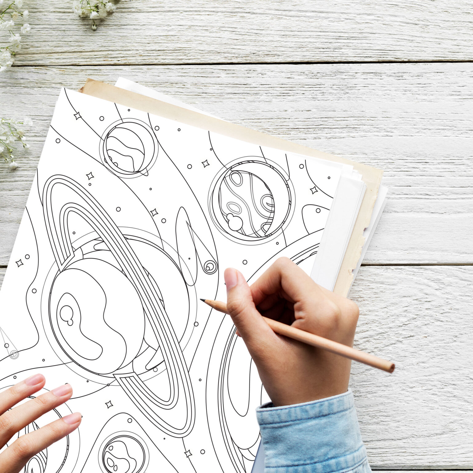 Abstract Cosmos Coloring Pages | Unlock Your Imagination