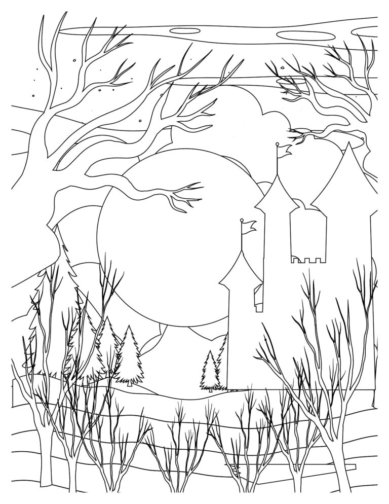 Moonlight Enchantment Coloring Pages: Magical Nightscapes