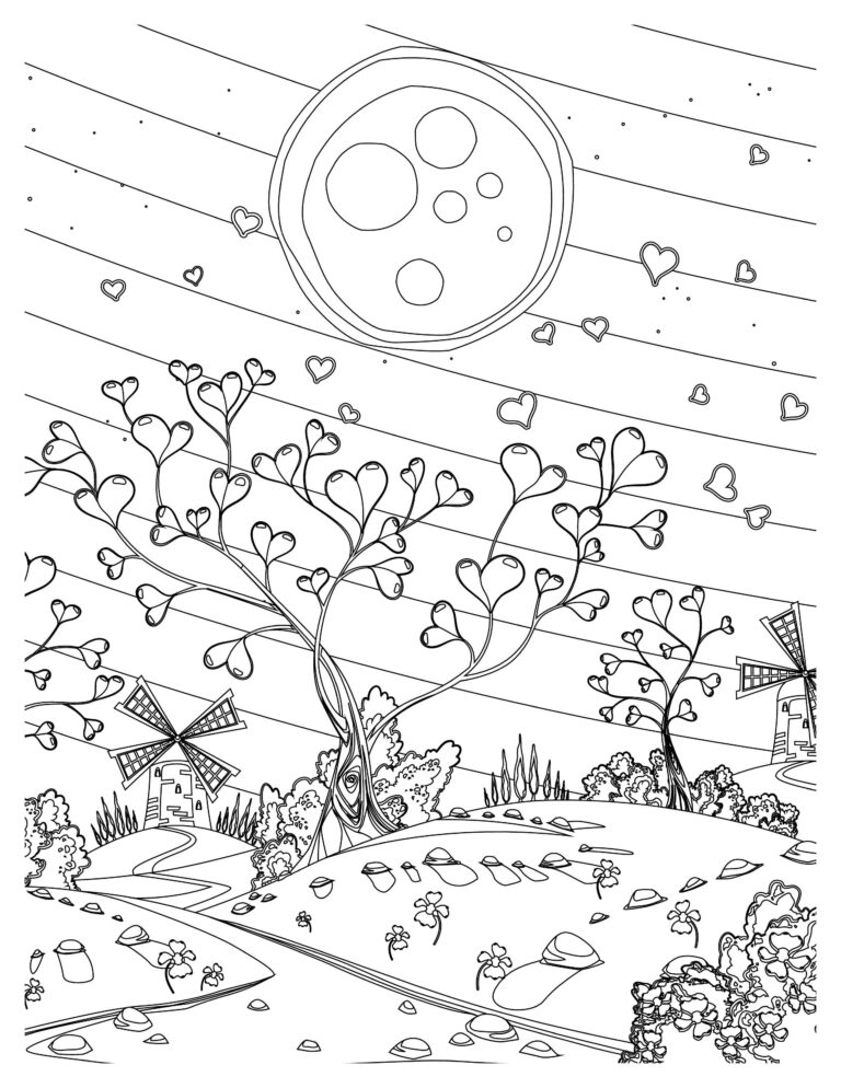 Moonlight Enchantment Coloring Pages: Magical Nightscapes