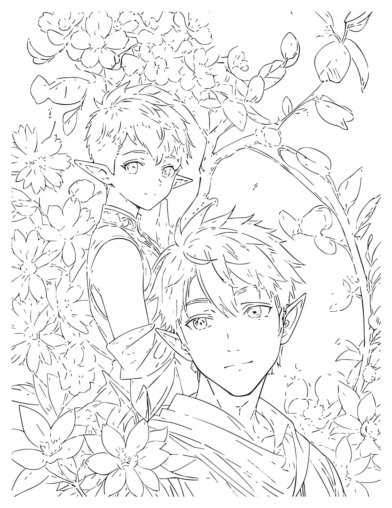 "Playful Elf World Coloring Pages | Enchanting Adventures"