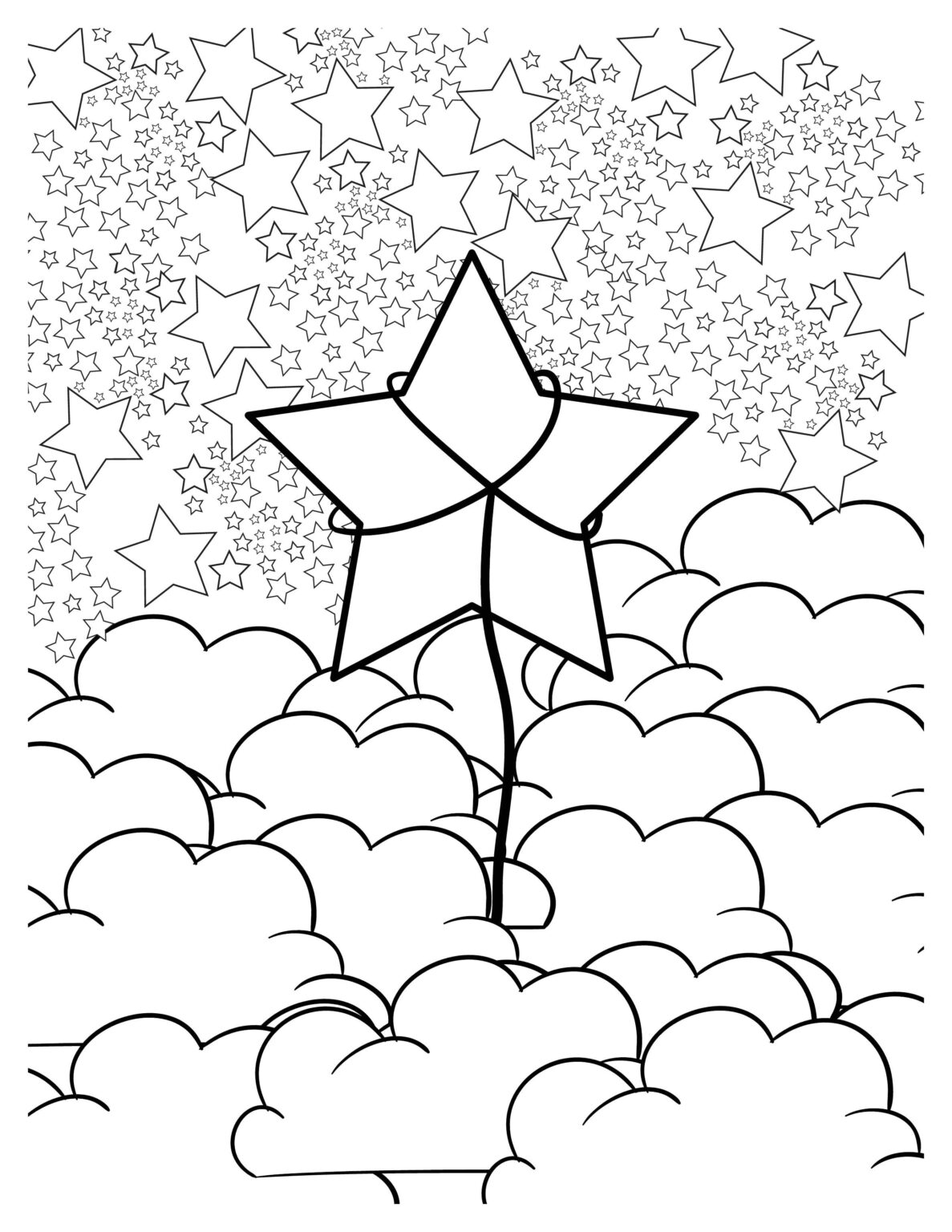 Celestial Skies Coloring Pages: Printable Heavenly Designs