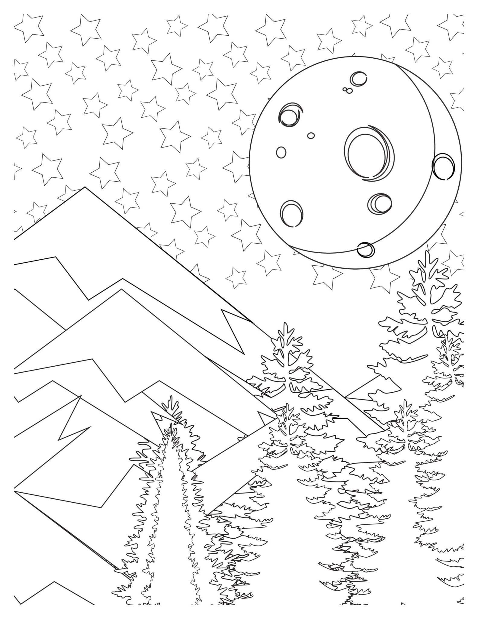 Celestial Skies Coloring Pages: Printable Heavenly Designs