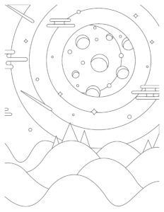 Celestial Skies Coloring Pages: Printable Heavenly Designs
