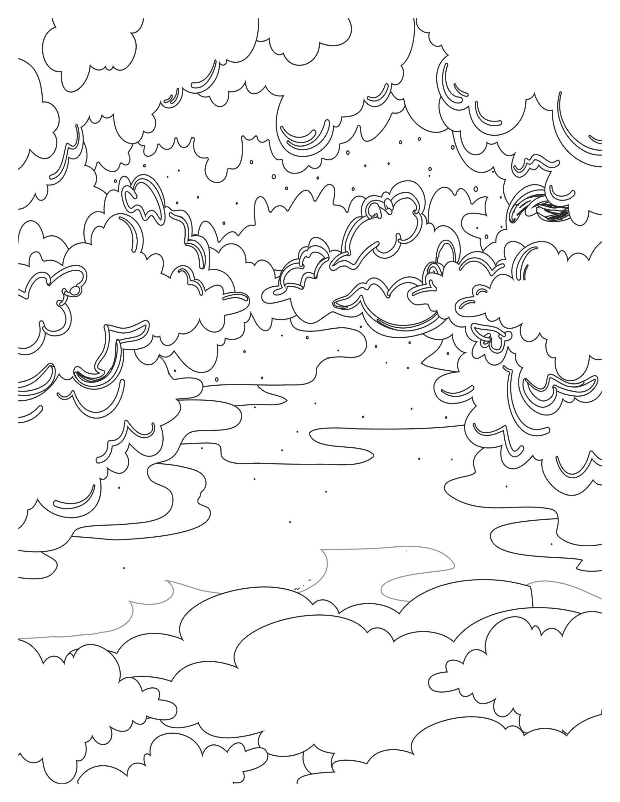 Celestial Skies Coloring Pages: Printable Heavenly Designs