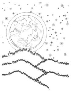 Celestial Skies Coloring Pages: Printable Heavenly Designs