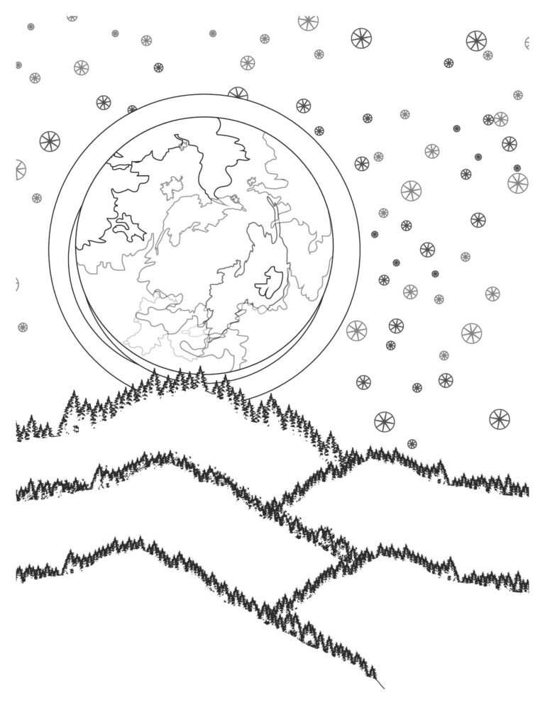 Celestial Skies Coloring Pages: Printable Heavenly Designs