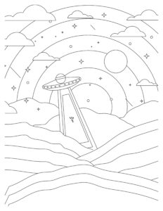 Celestial Skies Coloring Pages: Printable Heavenly Designs