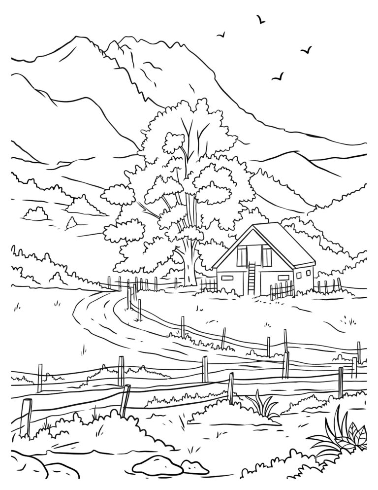 Countryside Coloring Pages: Rural Retreats For Relaxation