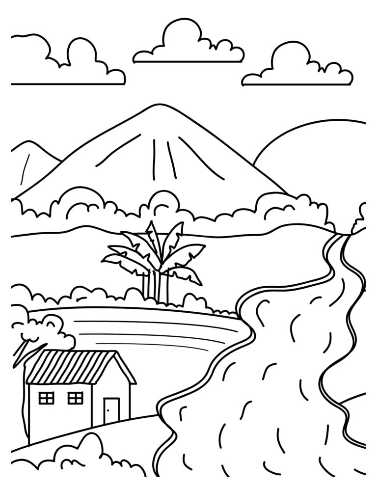 Countryside Coloring Pages: Rural Retreats For Relaxation