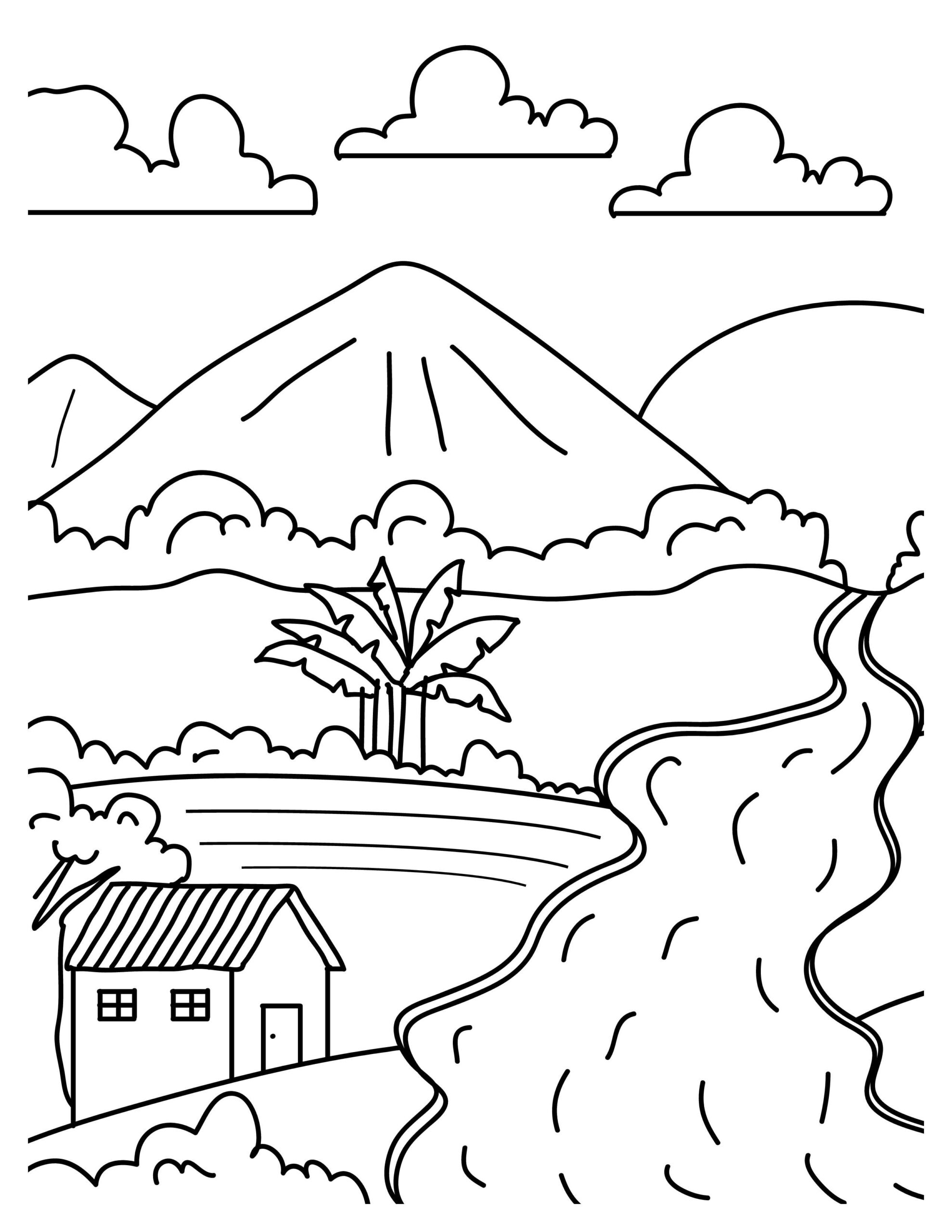 Countryside Coloring Pages: Rural Retreats For Relaxation