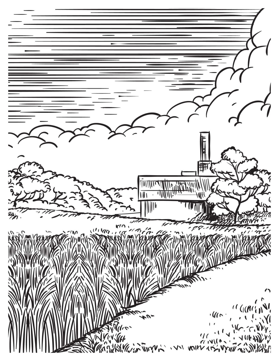 Countryside Coloring Pages: Rural Retreats For Relaxation