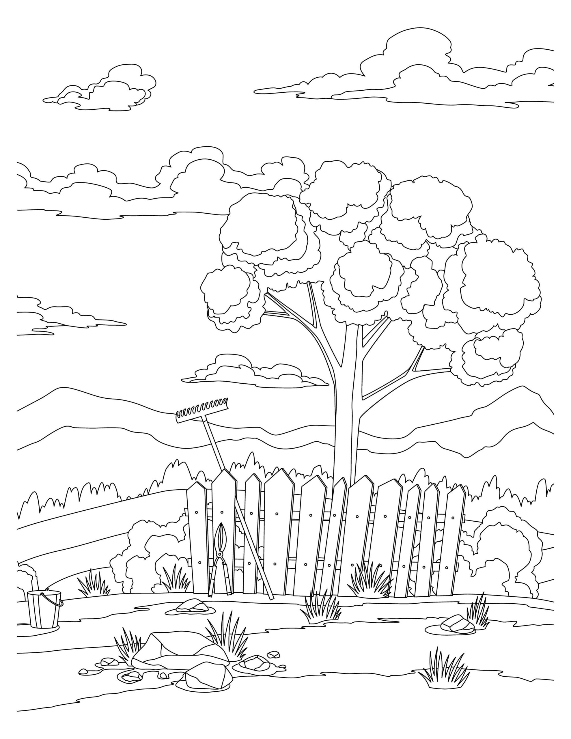 Countryside Coloring Pages: Rural Retreats For Relaxation