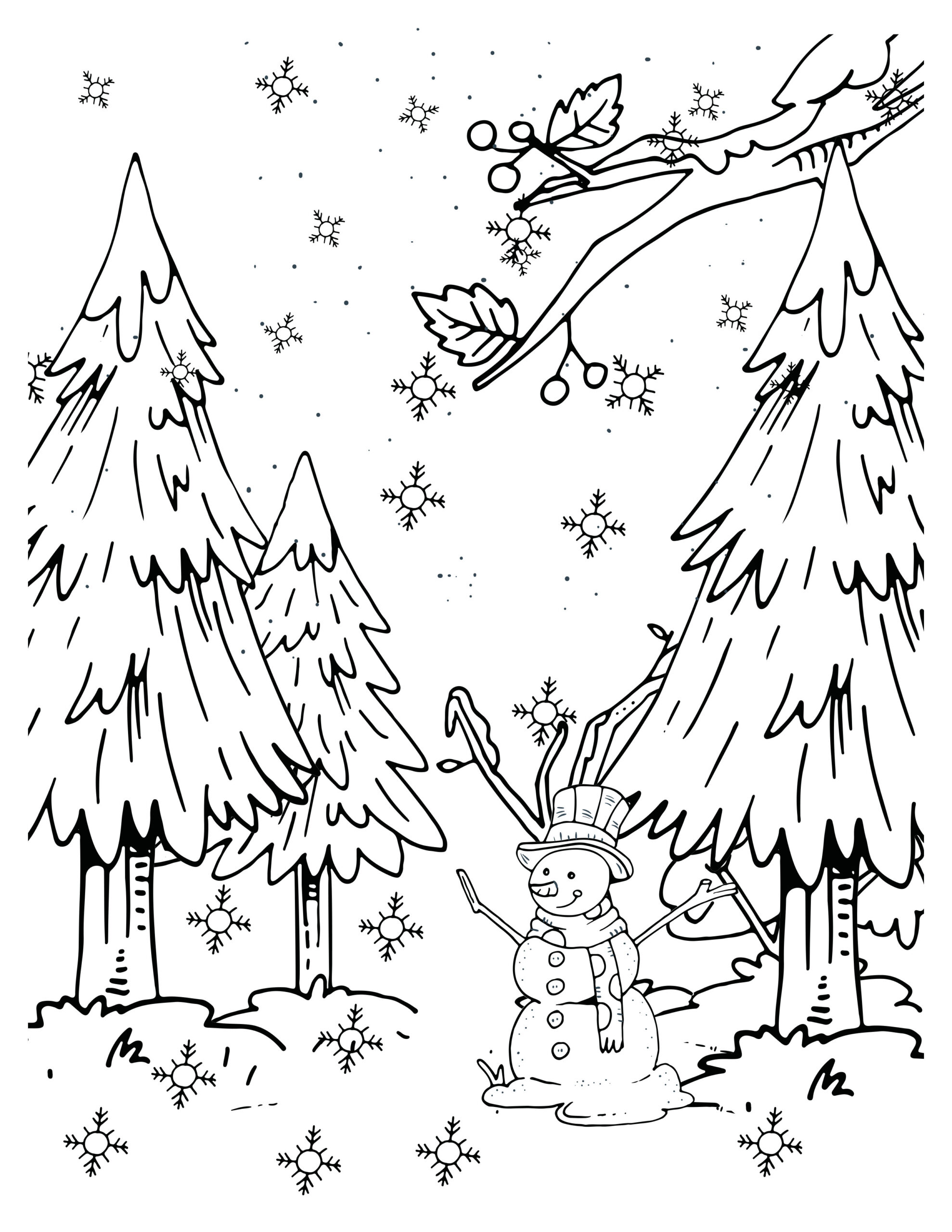 Winter Wonderland Coloring Pages: Explore Enchanting Designs