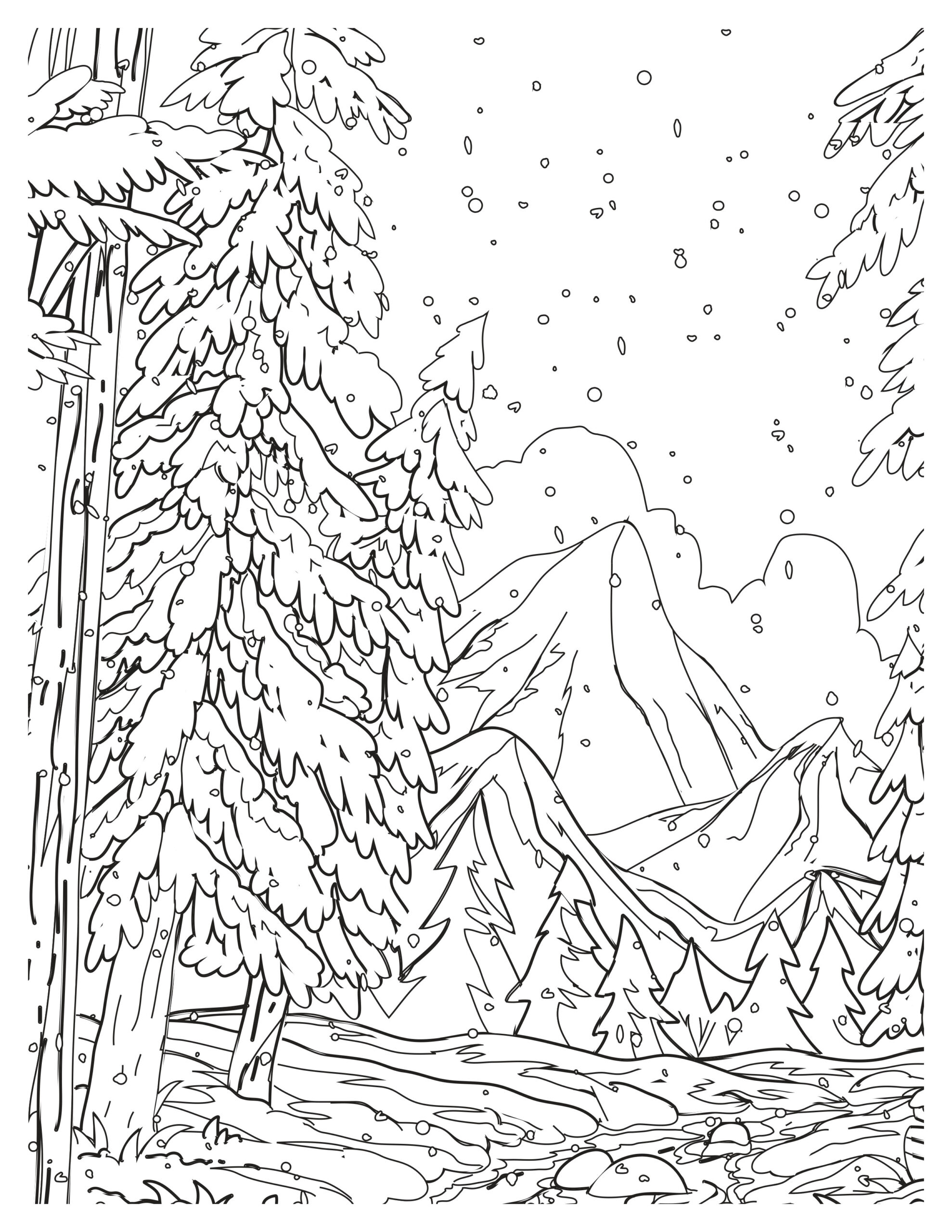 Winter Wonderland Coloring Pages: Explore Enchanting Designs