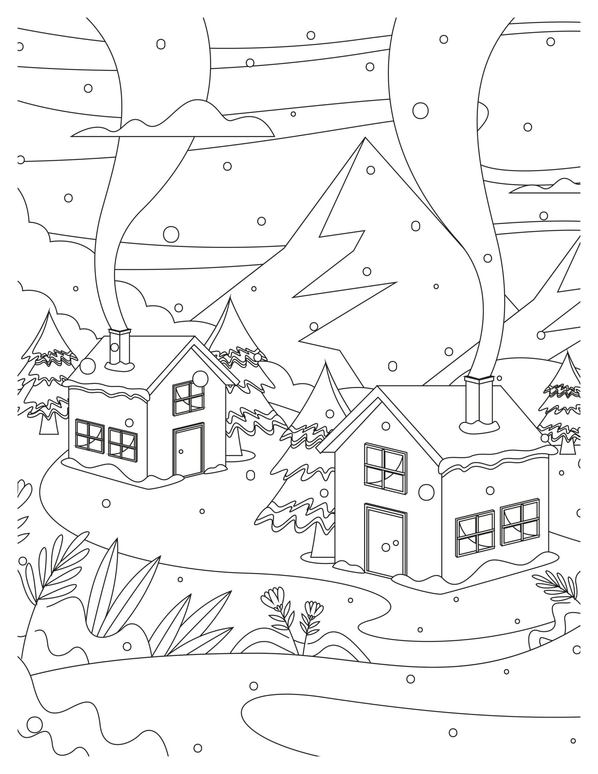 Winter Wonderland Coloring Pages: Explore Enchanting Designs