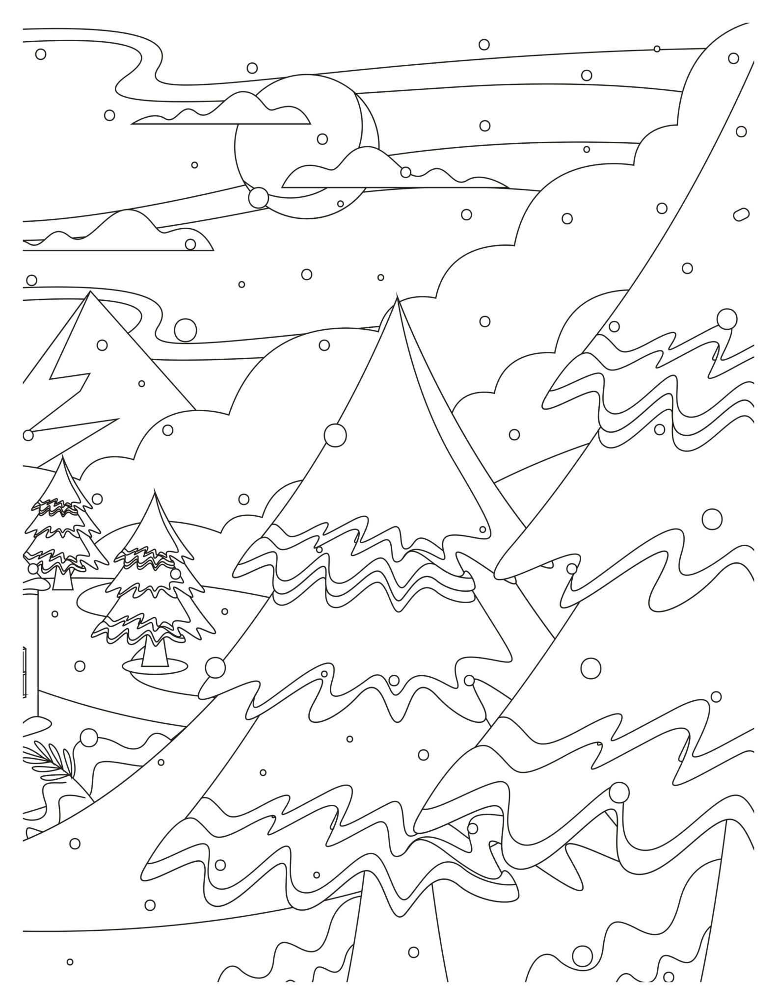 Winter Wonderland Coloring Pages: Explore Enchanting Designs