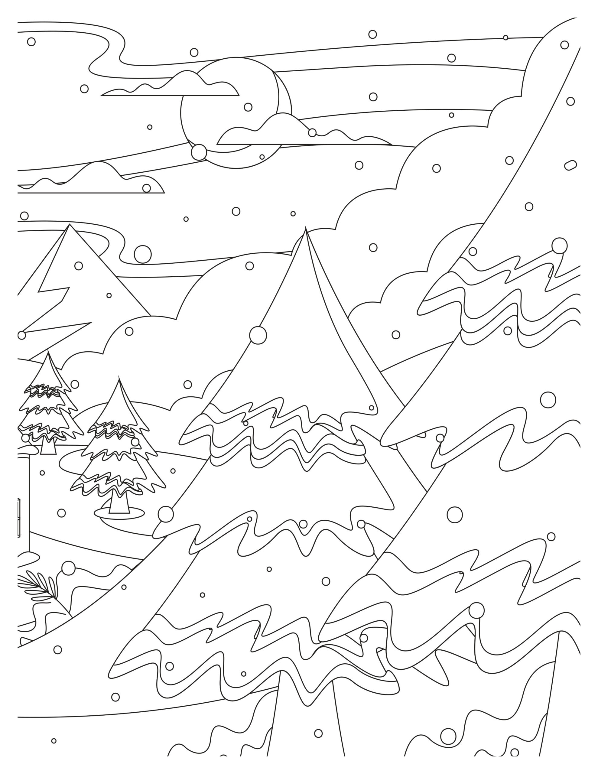 Winter Wonderland Coloring Pages: Explore Enchanting Designs