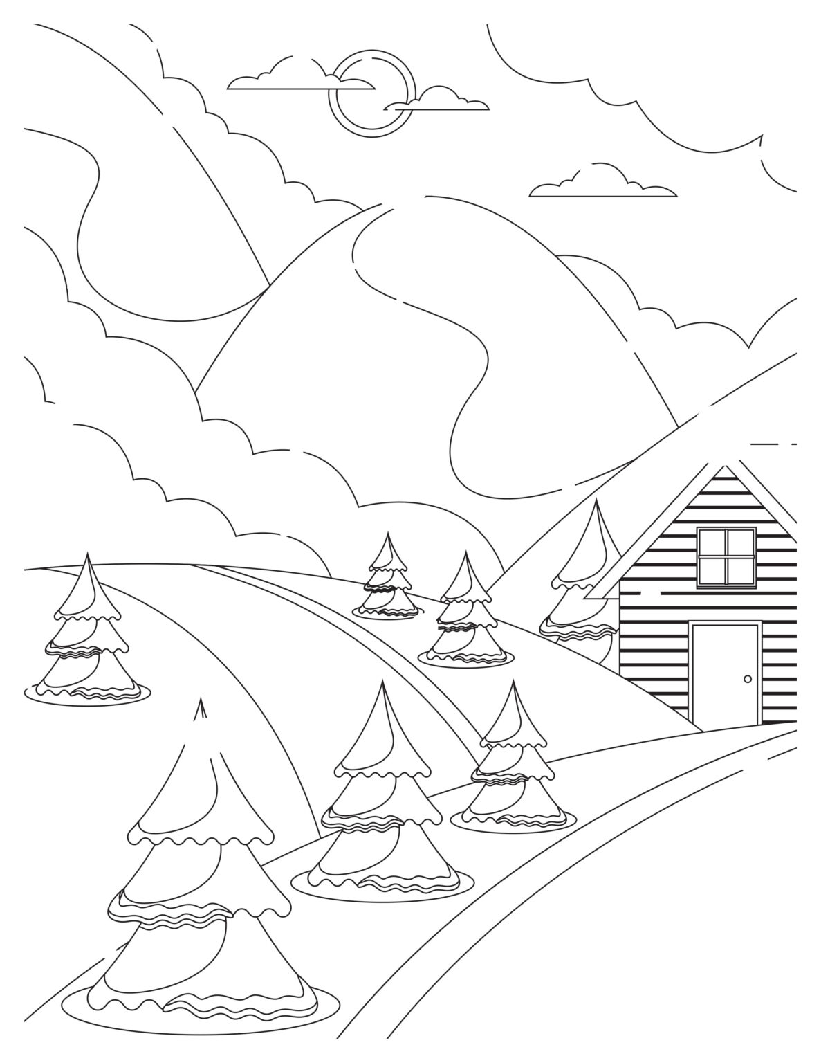 Winter Wonderland Coloring Pages: Explore Enchanting Designs