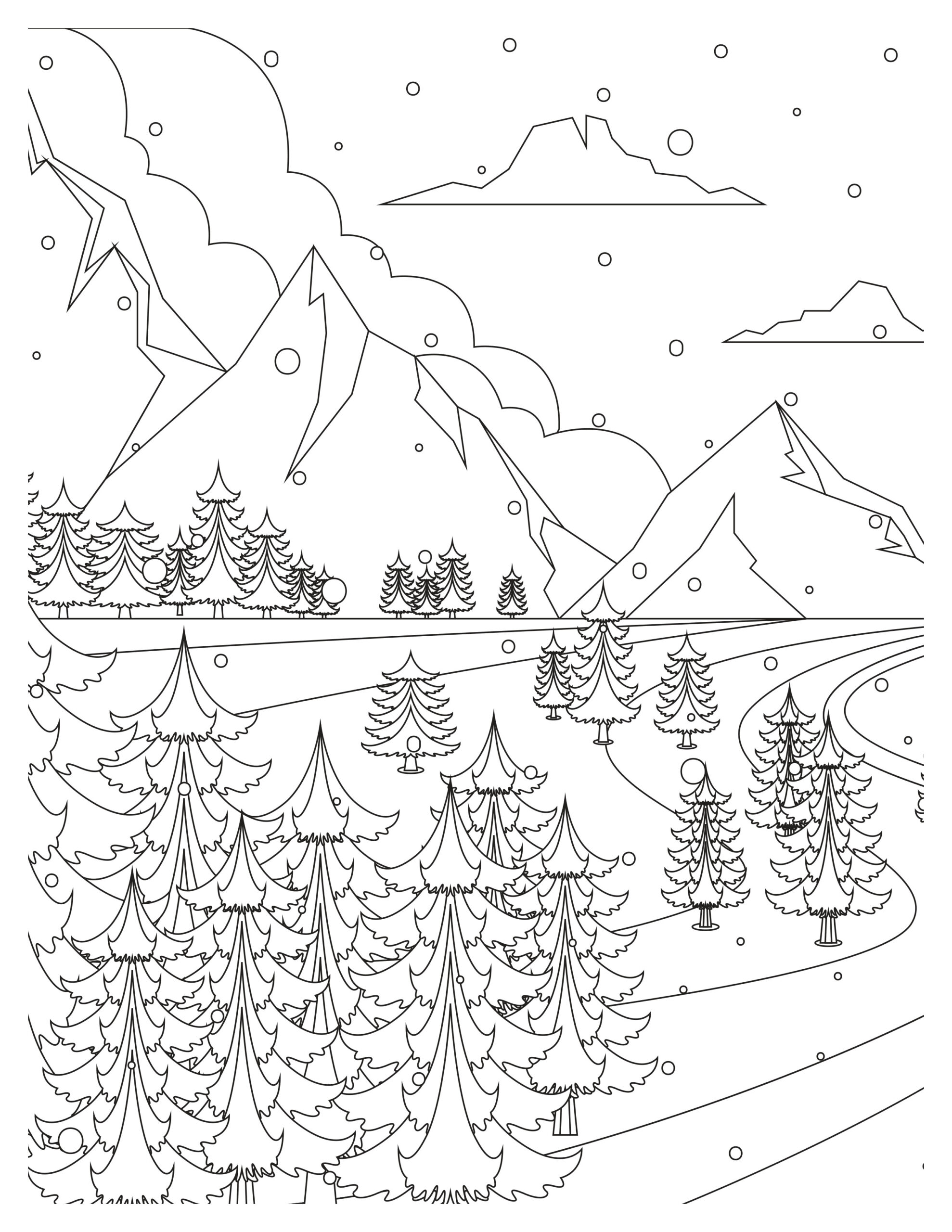 Winter Wonderland Coloring Pages: Explore Enchanting Designs