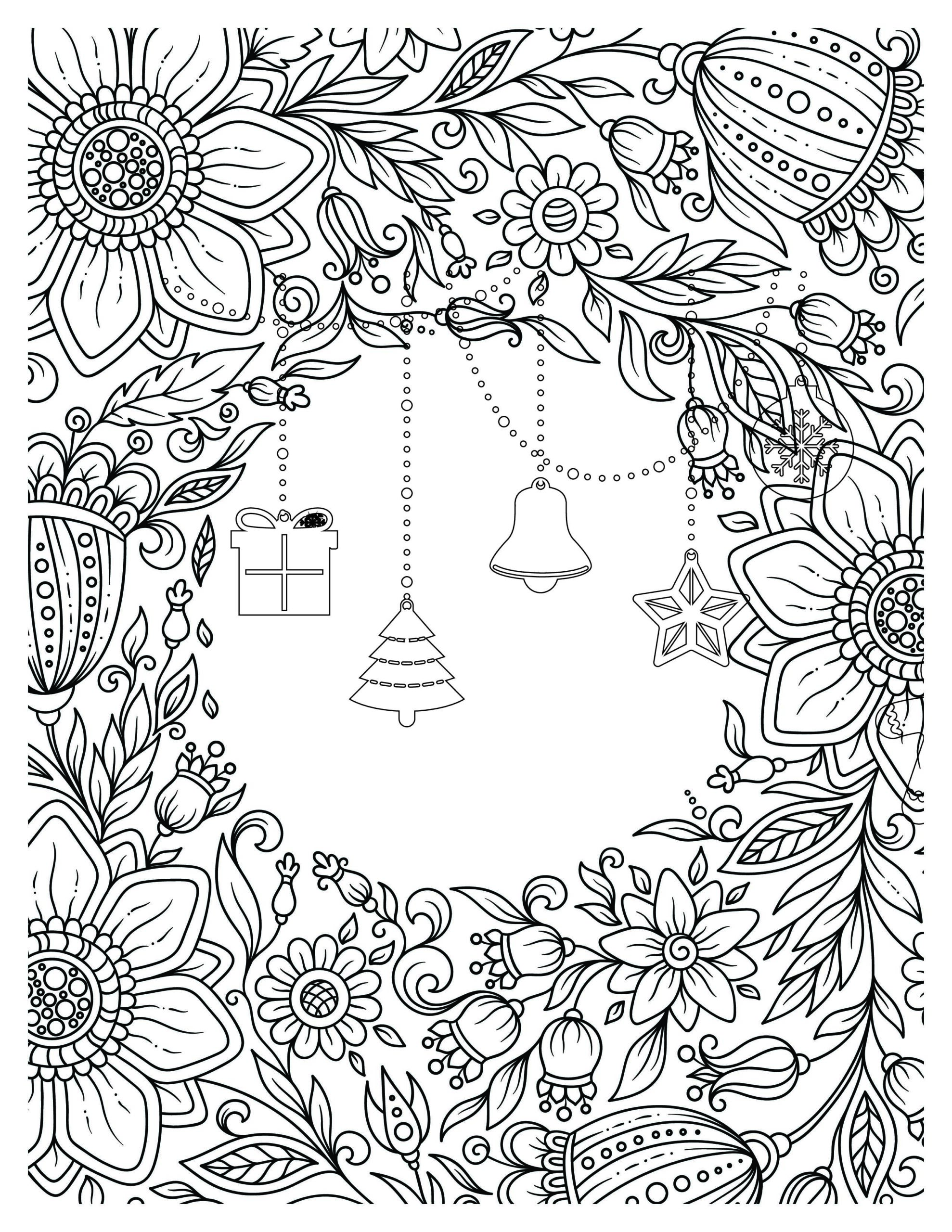 Holiday Wreath Coloring Pages | Get Creative Now!