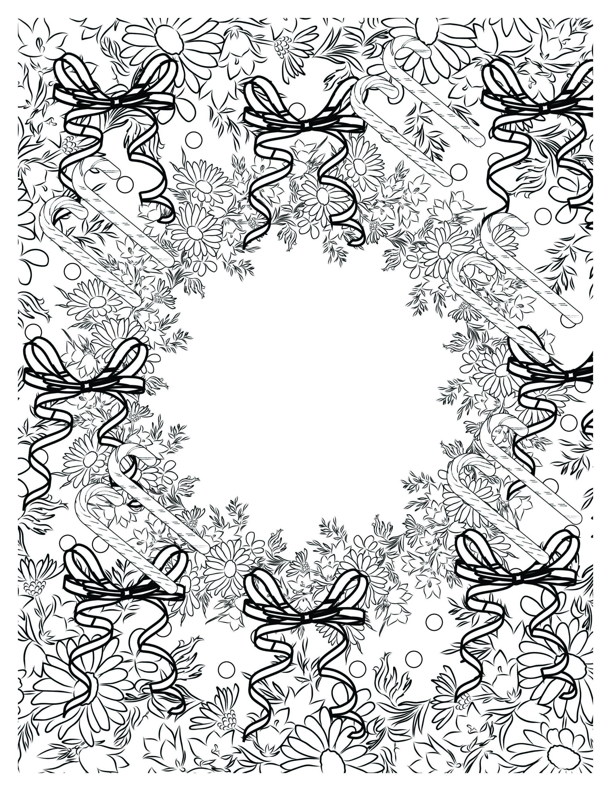 Holiday Wreath Coloring Pages | Get Creative Now!
