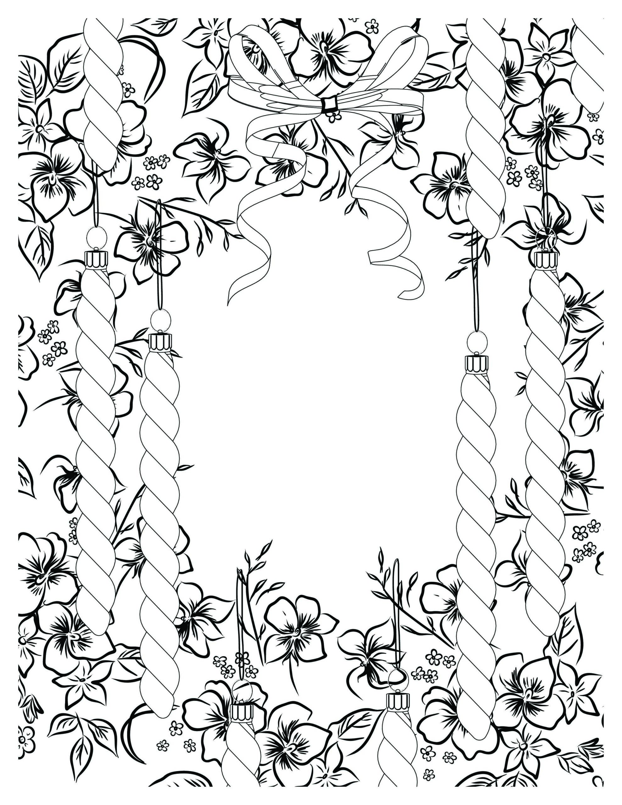 Holiday Wreath Coloring Pages | Get Creative Now!