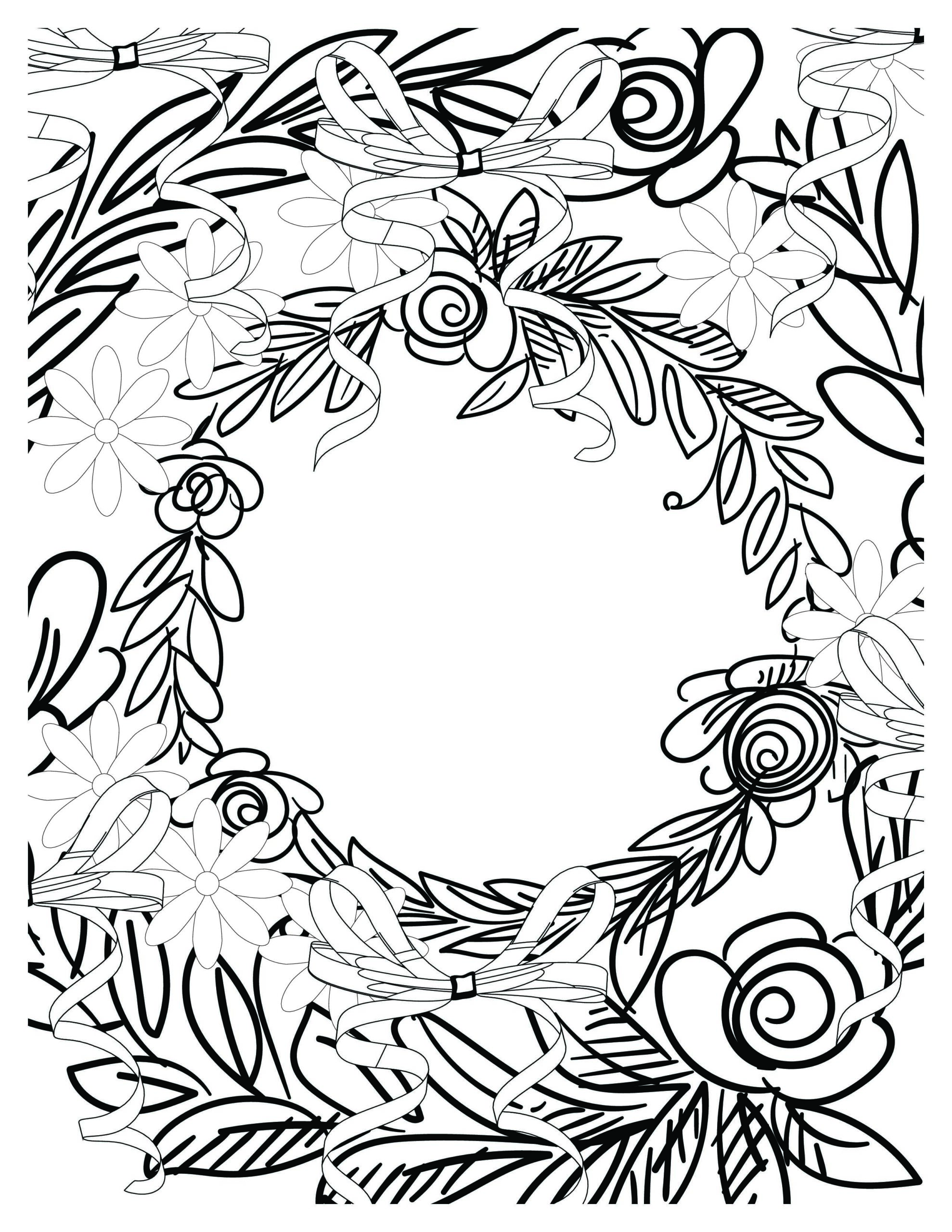 Holiday Wreath Coloring Pages | Get Creative Now!