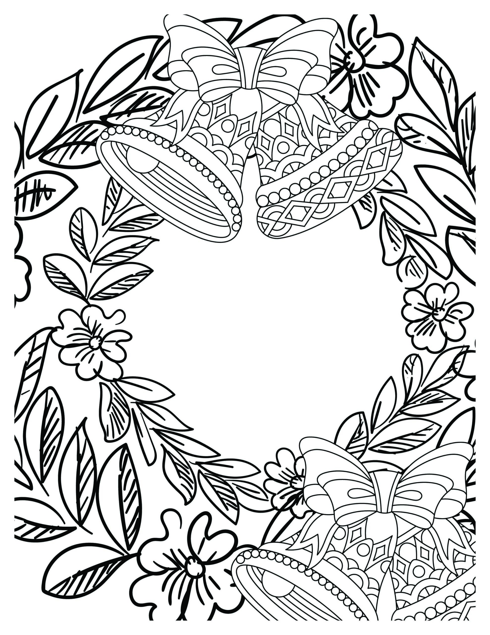 Holiday Wreath Coloring Pages | Get Creative Now!