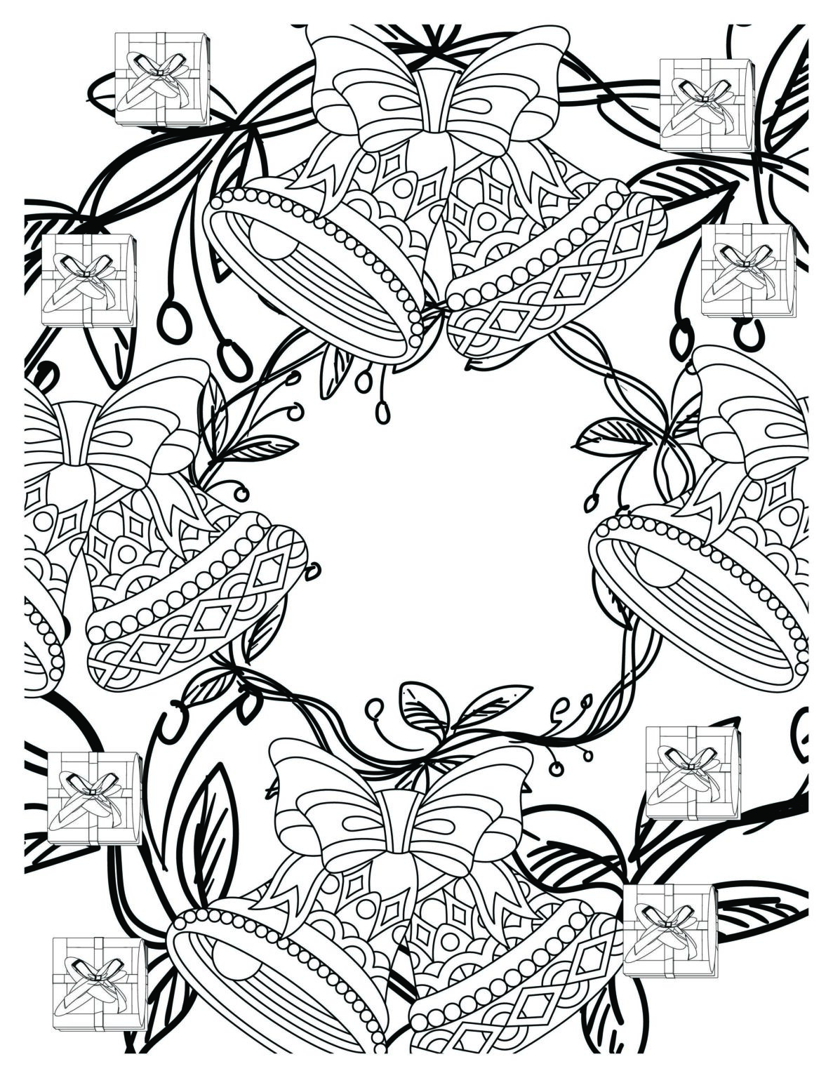 Holiday Wreath Coloring Pages | Get Creative Now!