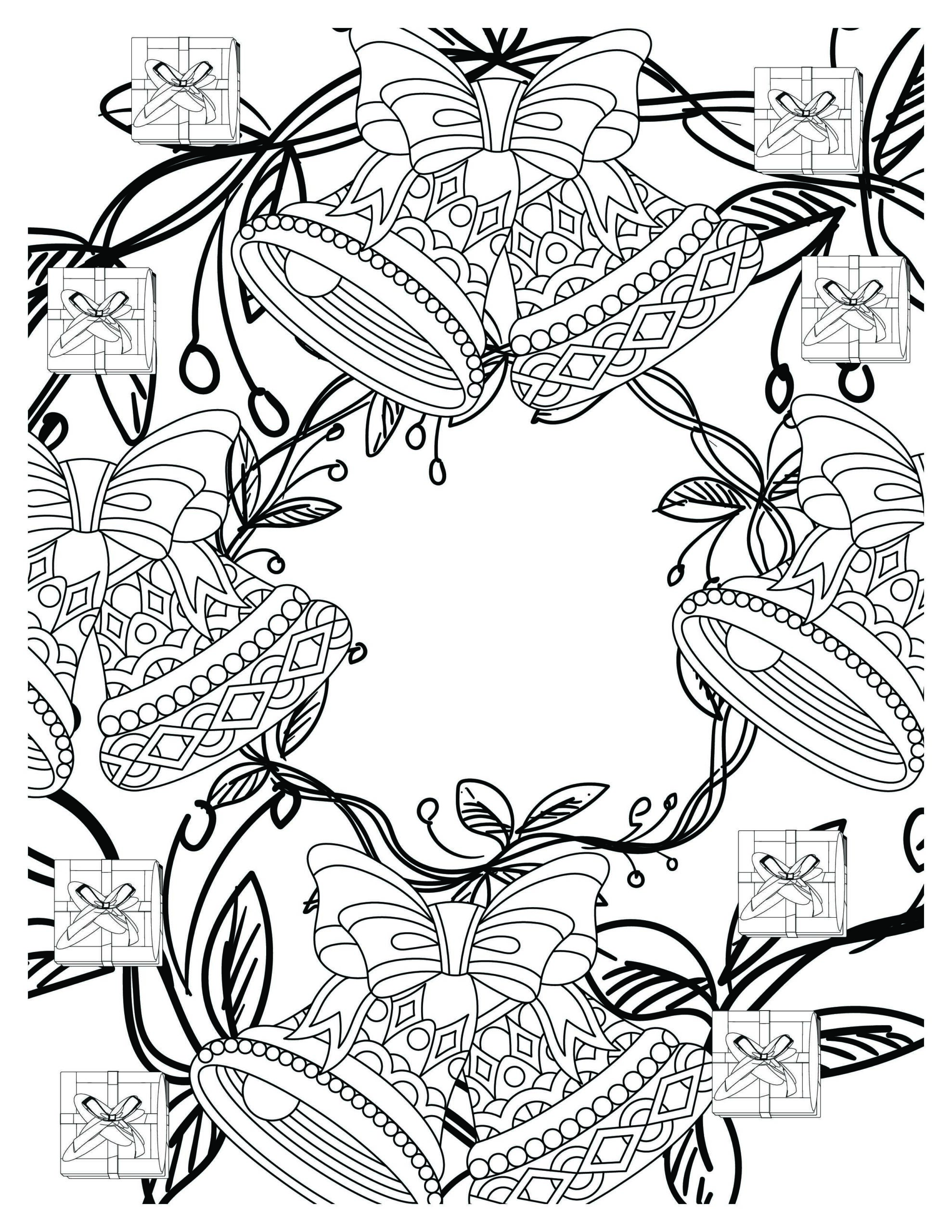 Holiday Wreath Coloring Pages | Get Creative Now!