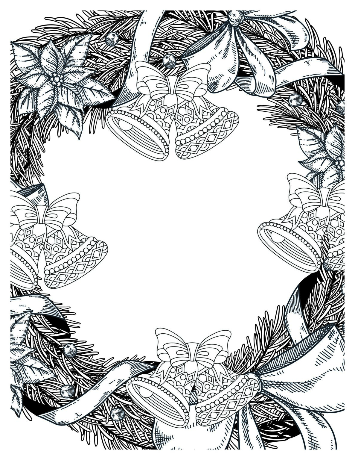 Holiday Wreath Coloring Pages | Get Creative Now!