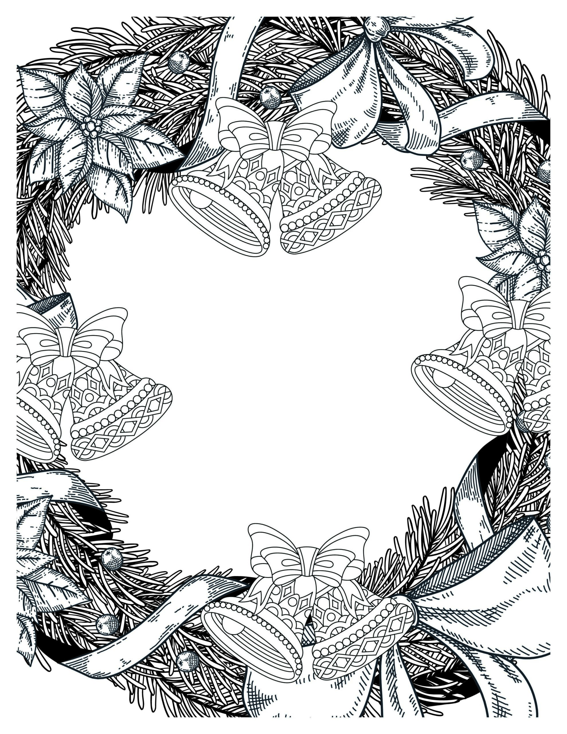 Holiday Wreath Coloring Pages | Get Creative Now!