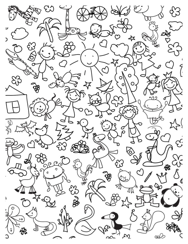 Doodles Coloring Pages: Printable Fun And Whimsical Designs