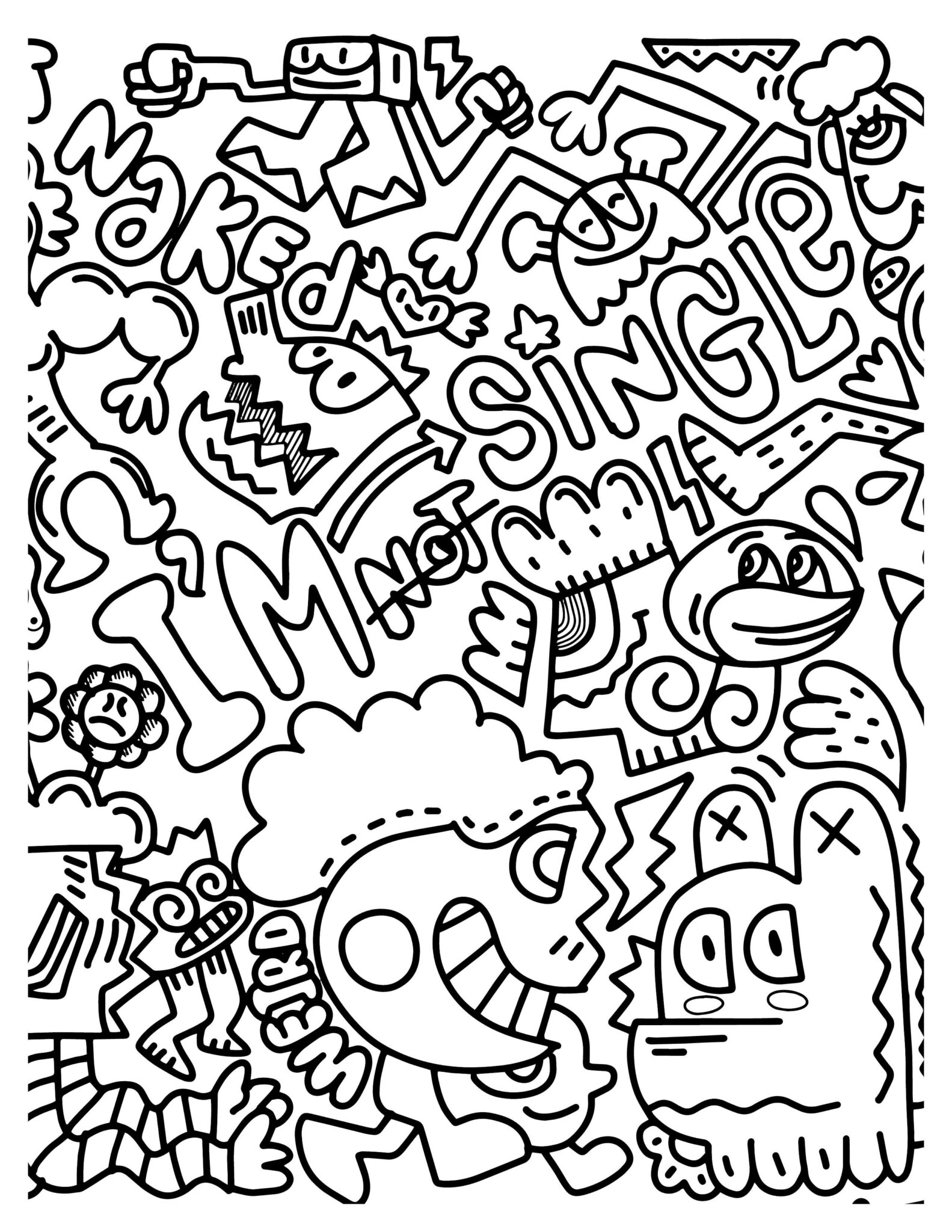 Doodles Coloring Pages: Printable Fun And Whimsical Designs