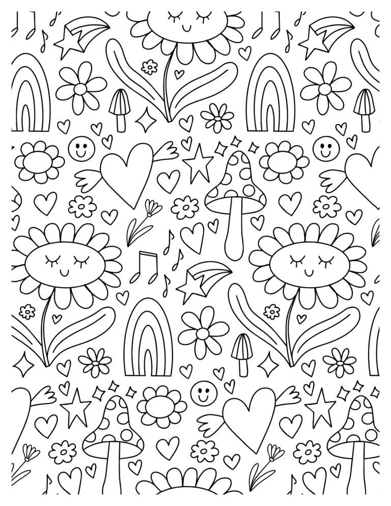 Doodles Coloring Pages: Printable Fun And Whimsical Designs