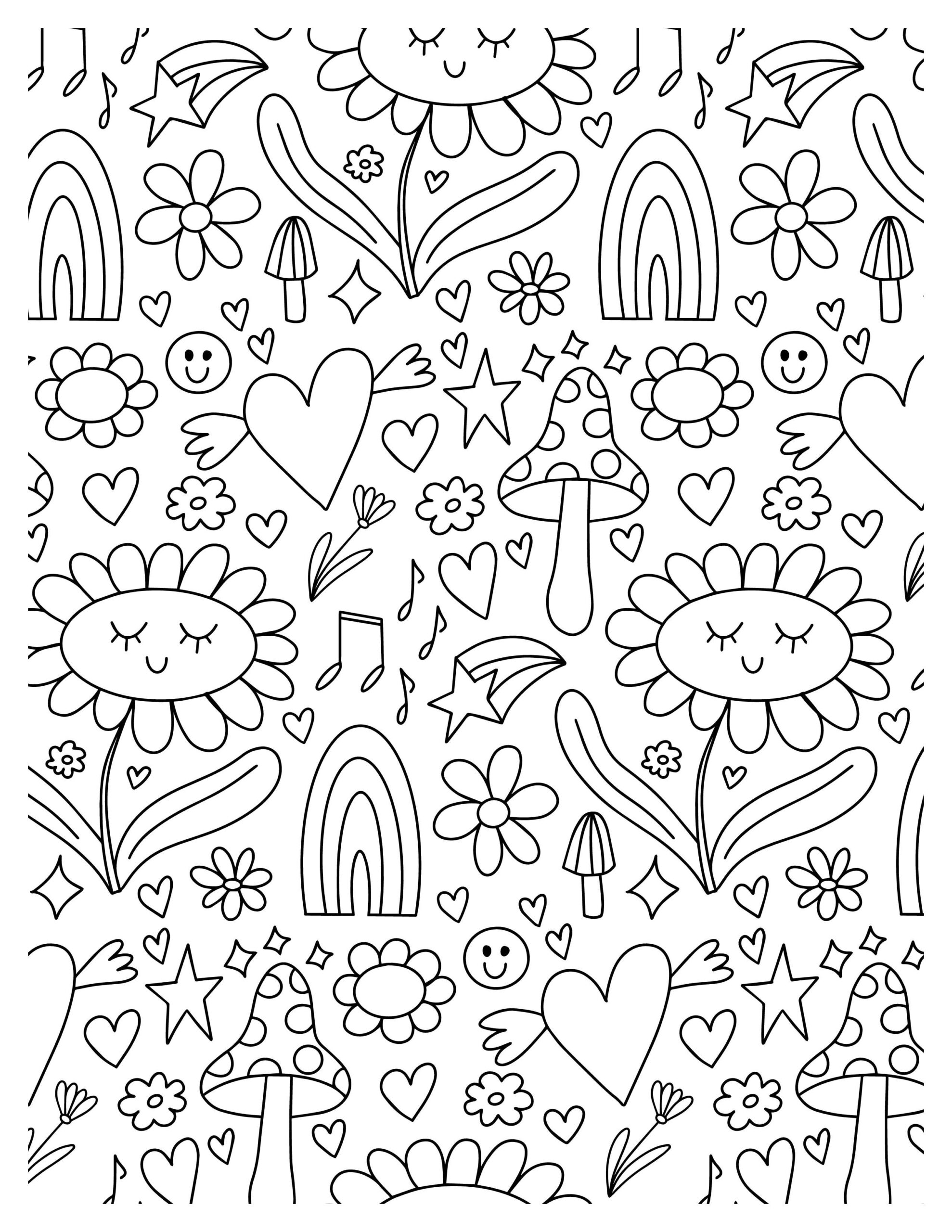 Doodles Coloring Pages: Printable Fun And Whimsical Designs
