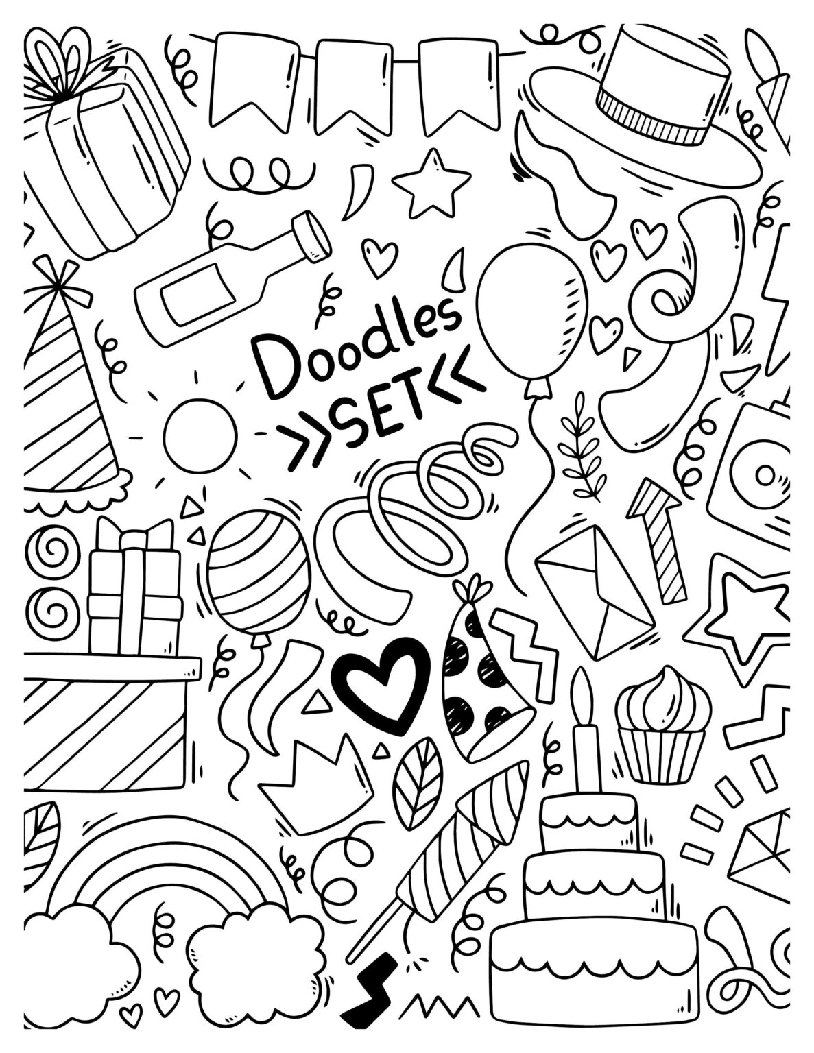 Doodles Coloring Pages: Printable Fun And Whimsical Designs