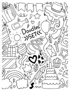 Doodles Coloring Pages: Printable Fun And Whimsical Designs