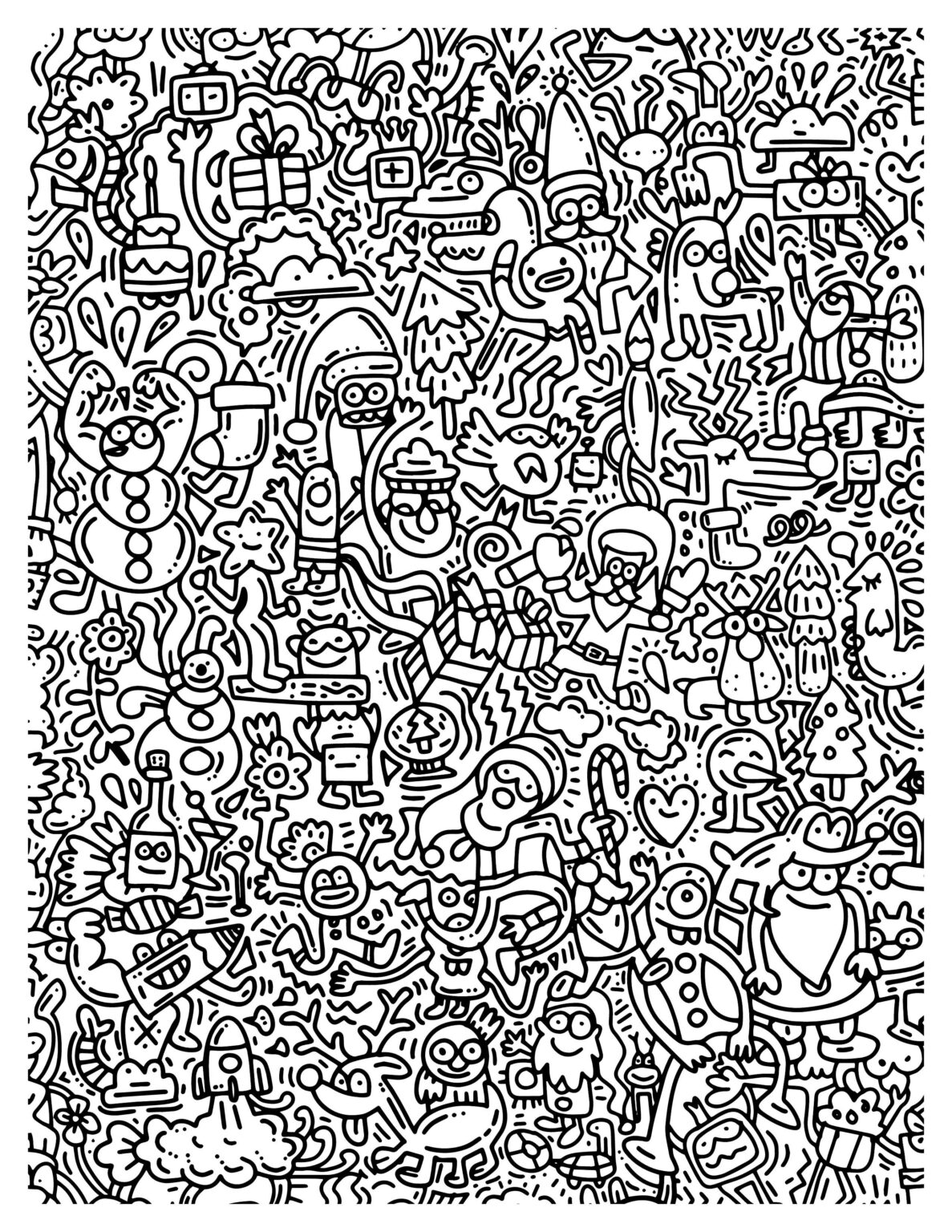 Doodles Coloring Pages: Printable Fun And Whimsical Designs