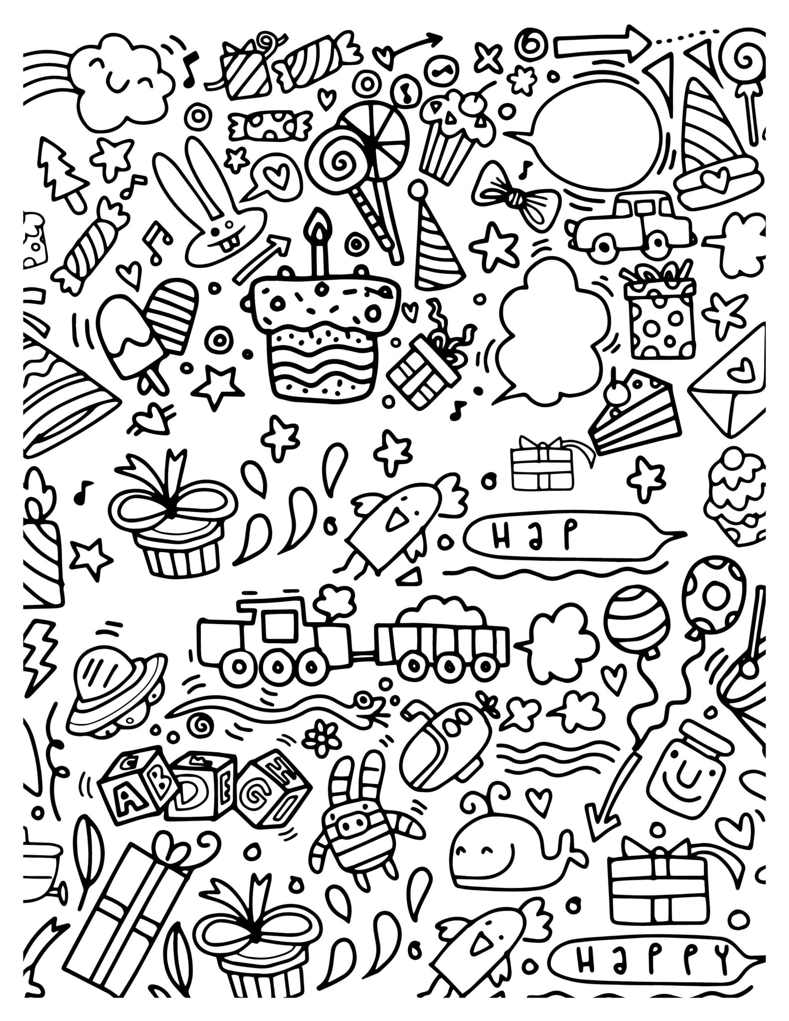 Doodles Coloring Pages: Printable Fun And Whimsical Designs