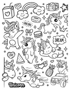 Doodles Coloring Pages: Printable Fun And Whimsical Designs