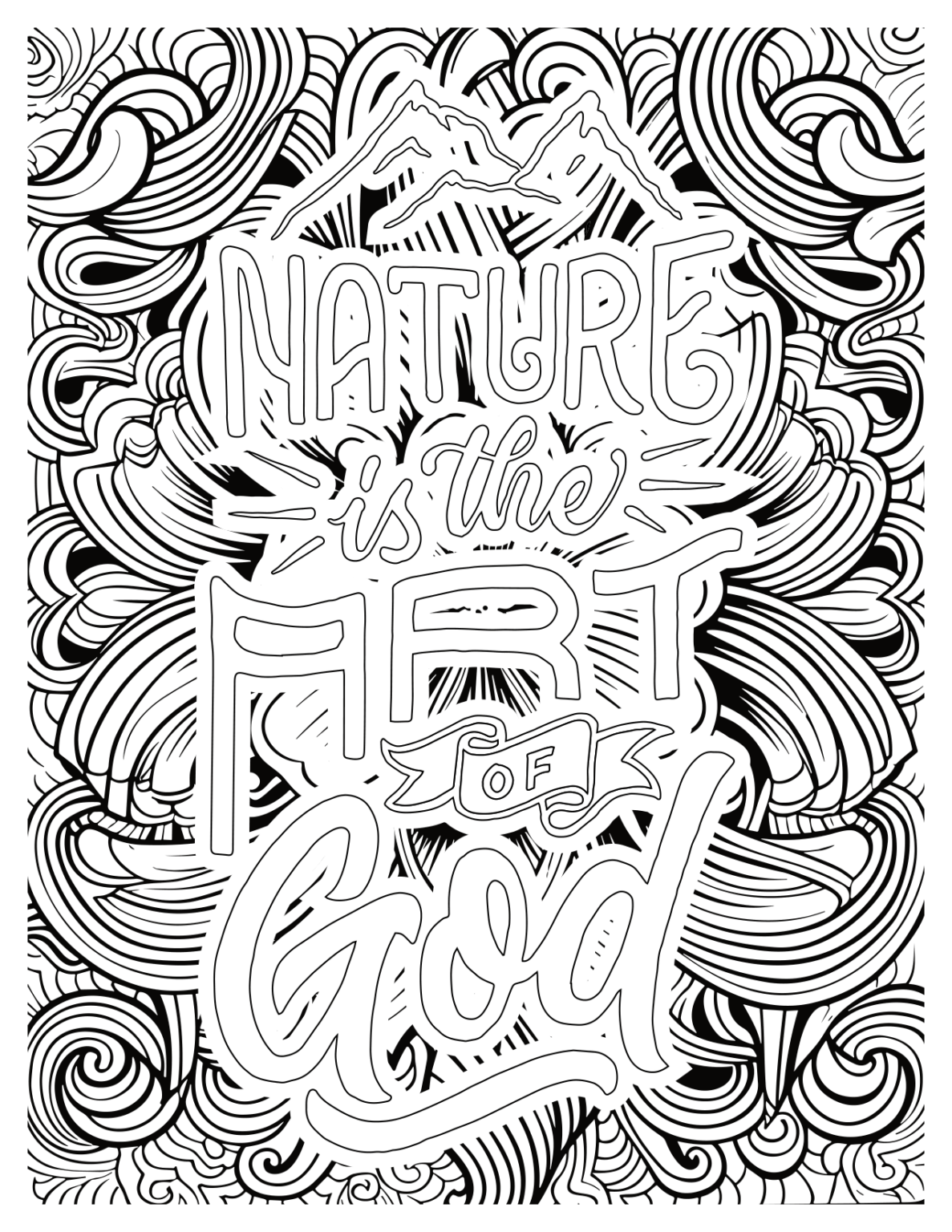 Nature Quote Coloring Pages: Creative Inspirations Await