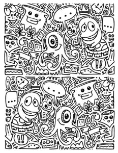 Doodles Coloring Pages: Printable Fun And Whimsical Designs