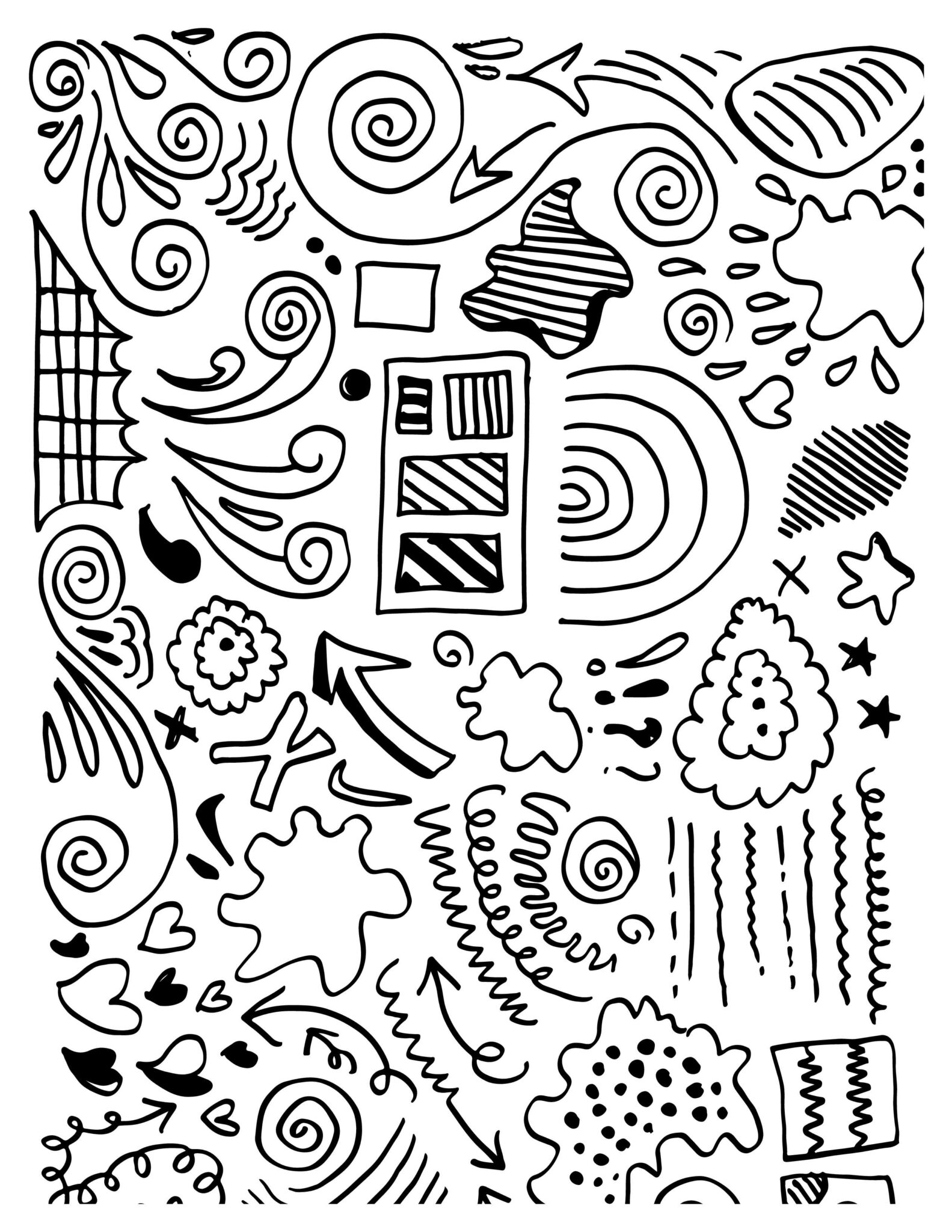 Doodles Coloring Pages: Printable Fun And Whimsical Designs
