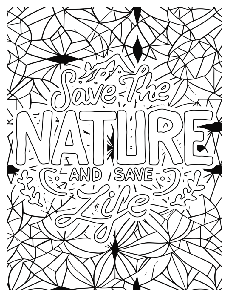 Nature Quote Coloring Pages: Creative Inspirations Await