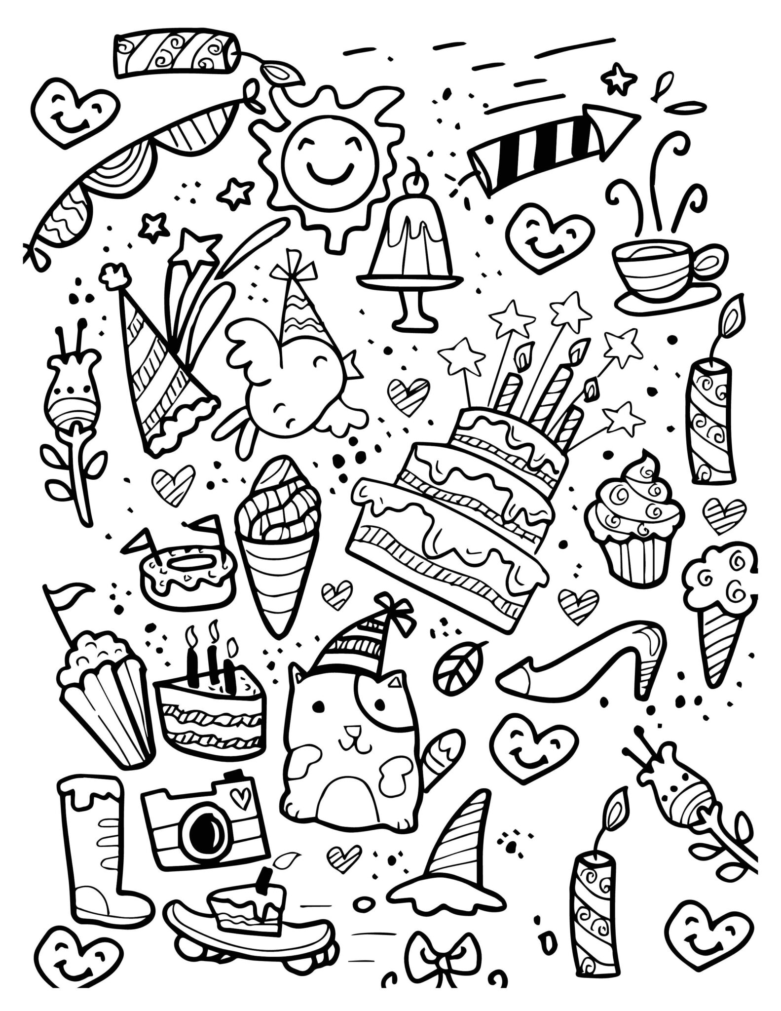 Doodles Coloring Pages: Printable Fun And Whimsical Designs
