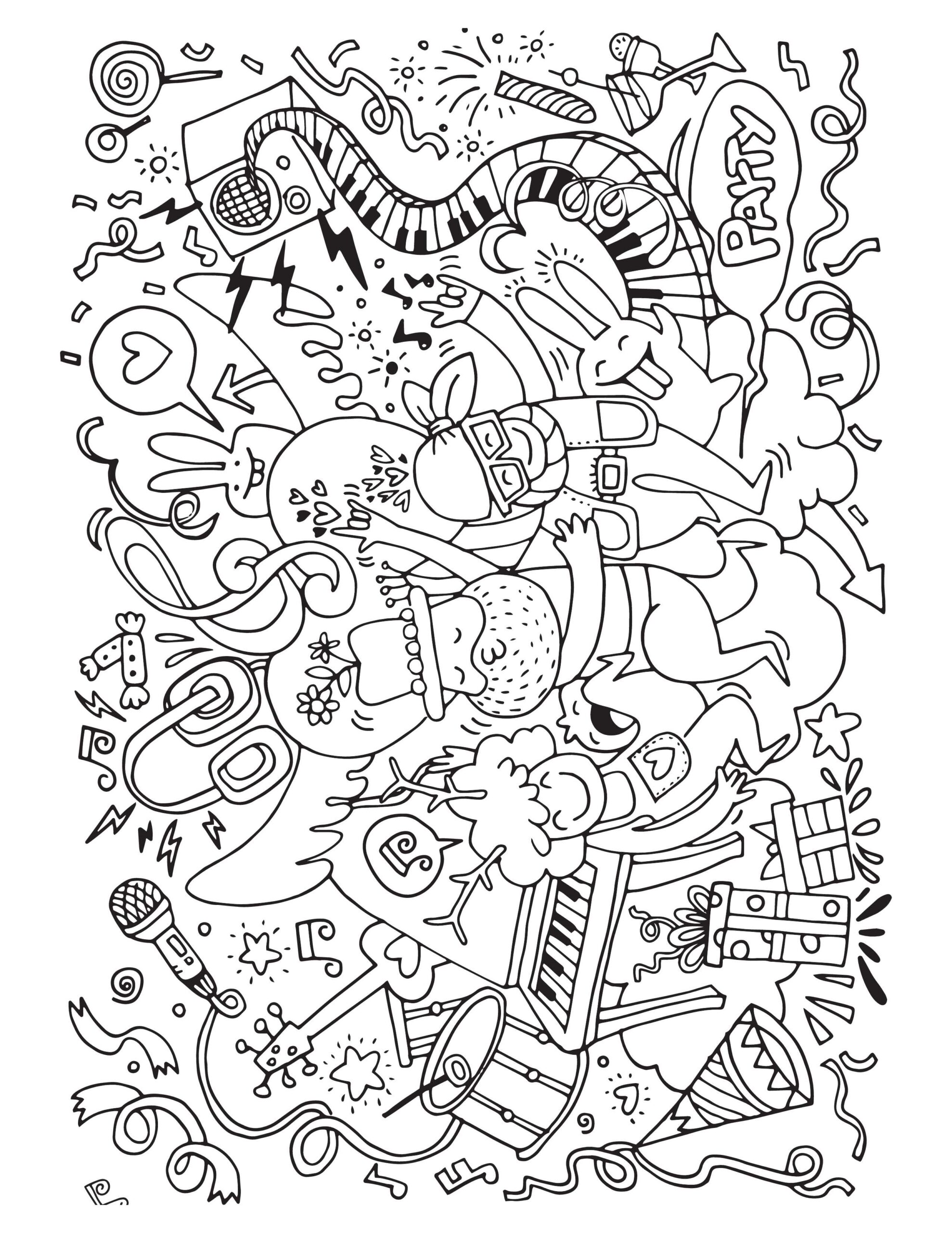 Doodles Coloring Pages: Printable Fun And Whimsical Designs